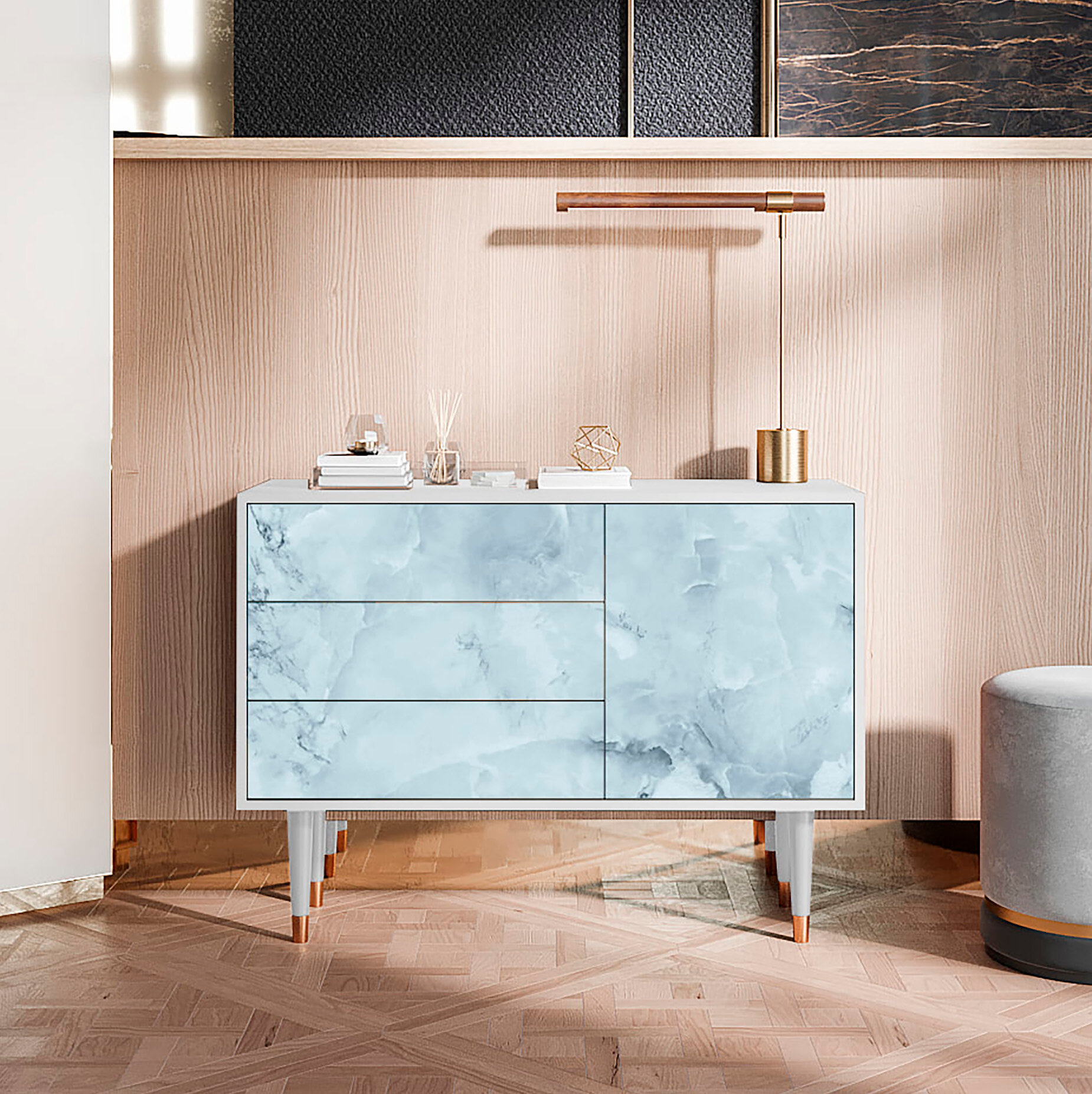 Комод - STORYZ - S3 Glacial Colour, Размер - 115 x 84 x 41 см, Цвет корпуса - , Белый