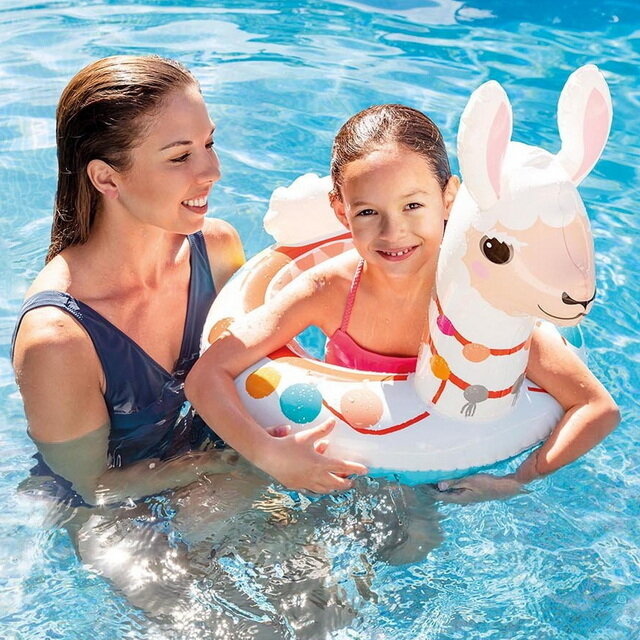 Надувной круг для купания Лама 86*58 см, INTEX, 59221-2