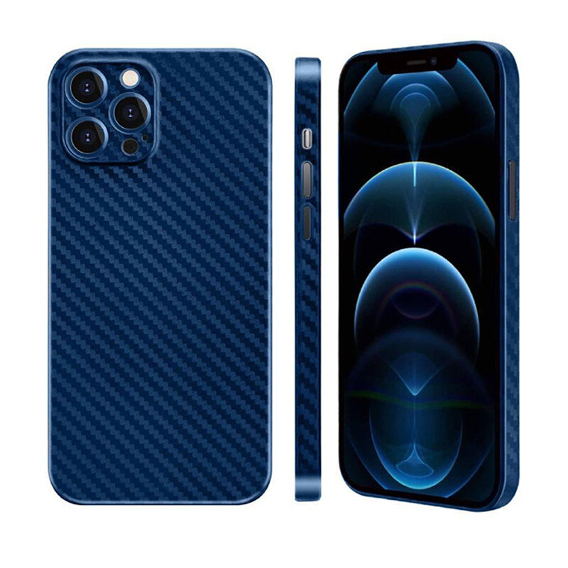 Карбоновый чехол для iPhone 12 Pro Max 6.7" K-Doo Air Carbon / синий