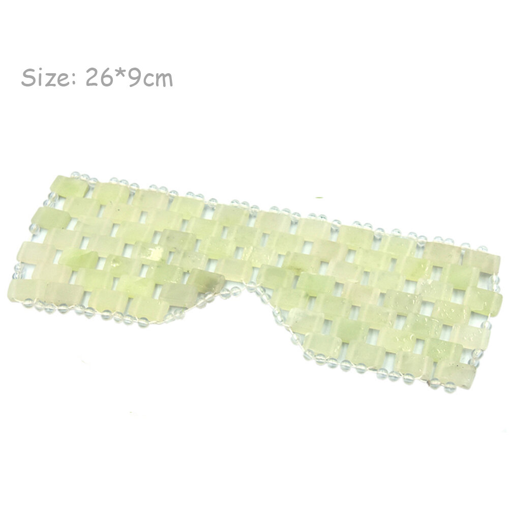 Маска для глаз из натурального нефрита ручной работы. Крутые и удобные шторы для сна, новые мягкие нефритовые накладки на глаза для расслабления и блокировки света.