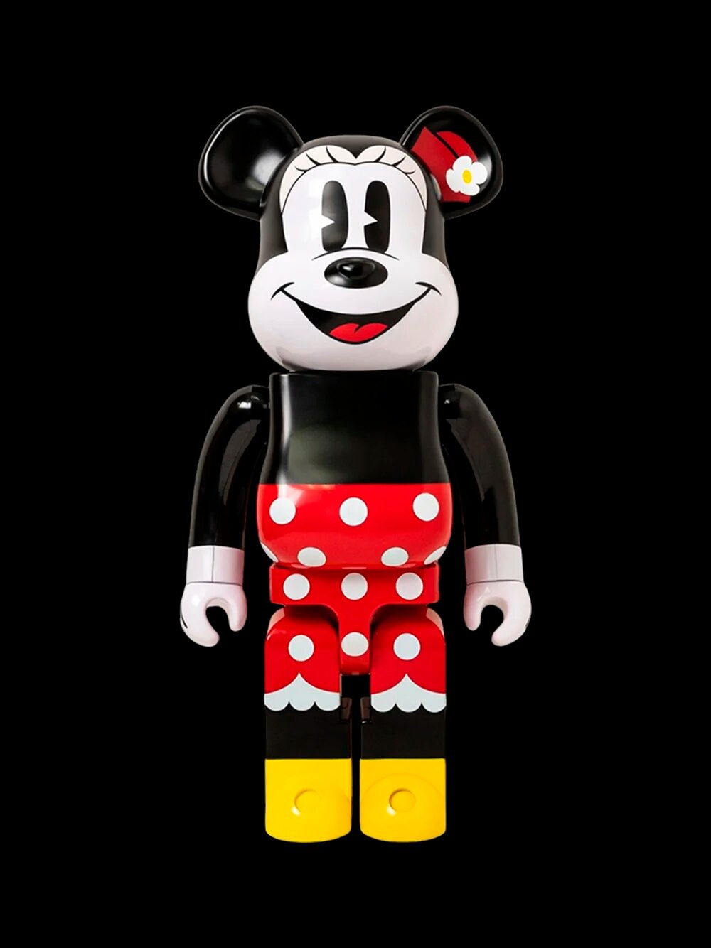 Коллекционная оригинальная фигура Bearbrick Disney Minnie Mouse 1000% / 70 см высота / ABS пластик / Medicom Toy