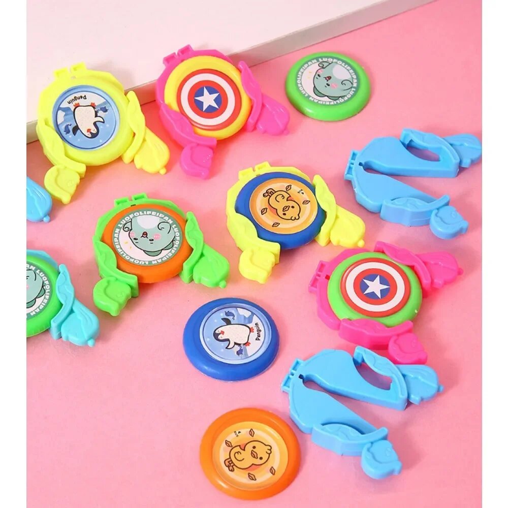 MOONBIFFY мини-летающие тарелки, красочные, пластик, 5-50 шт. 10 Pcs, Random Cartoon