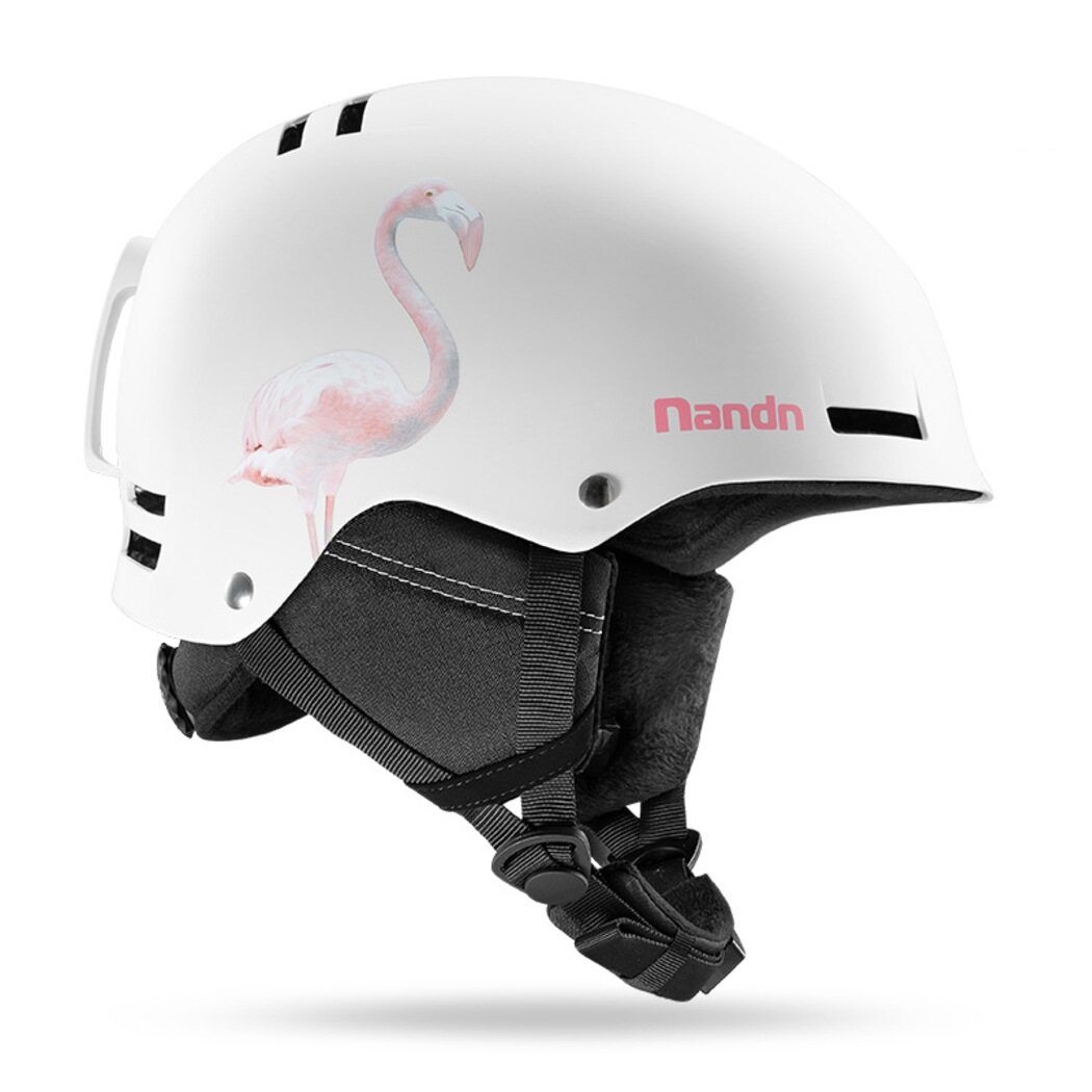 Шлем горнолыжный для сноуборда NANDN NT30 WHITE FLAMINGO взрослый