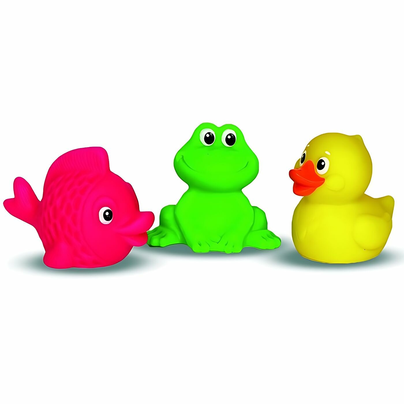 Детский игровой набор резиновых игрушек для купания в ванной, развивающие водные игрушки для малышей, в комплекте 3 шт.