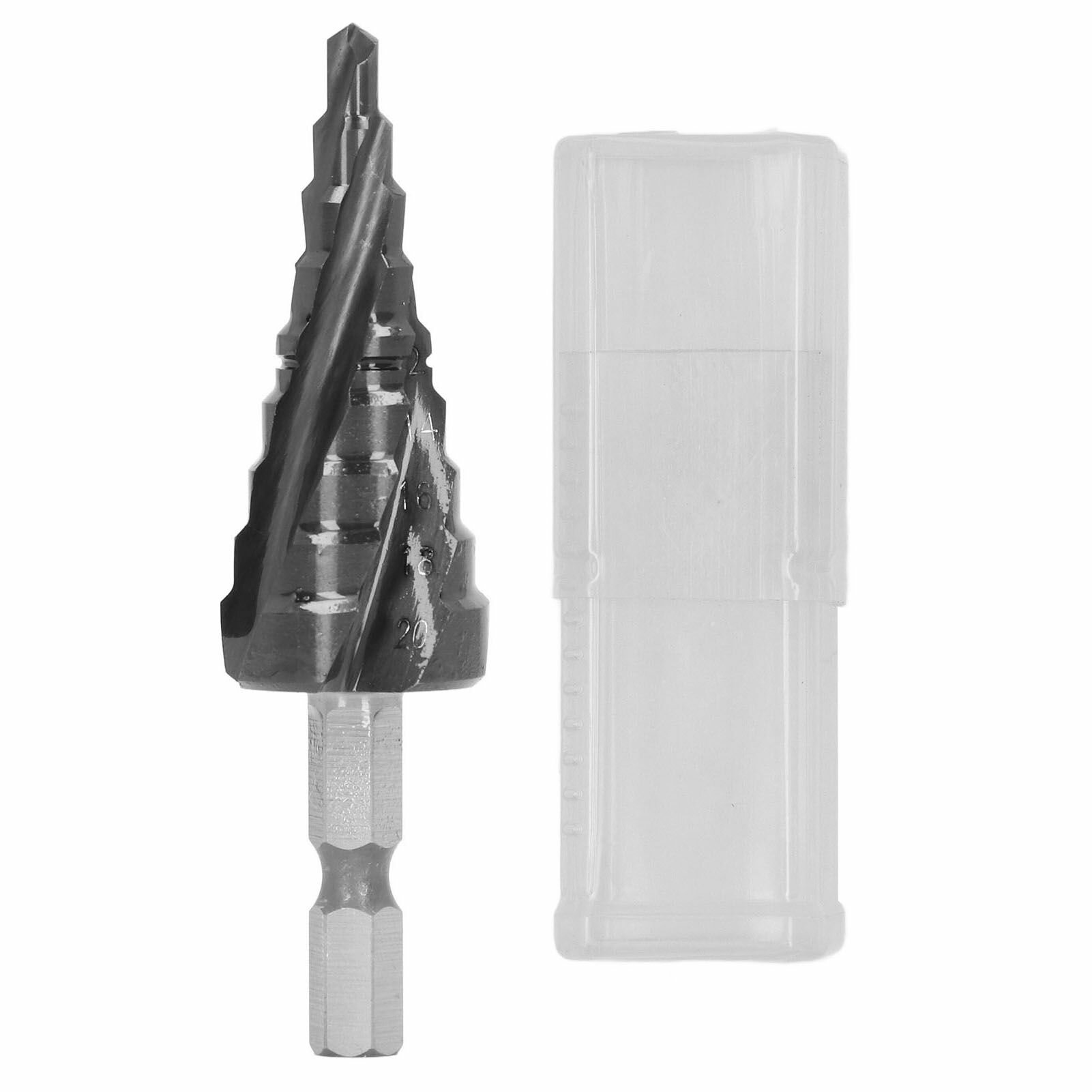 Новое ступенчатое сверло с четырьмя лезвиями, 9-ступенчатое сверло-пагода, рукоятка 1/4 дюйма, метрическая длина 4-20 мм, 8% кобальта, подходит для нержавеющей стали и твердых металлов