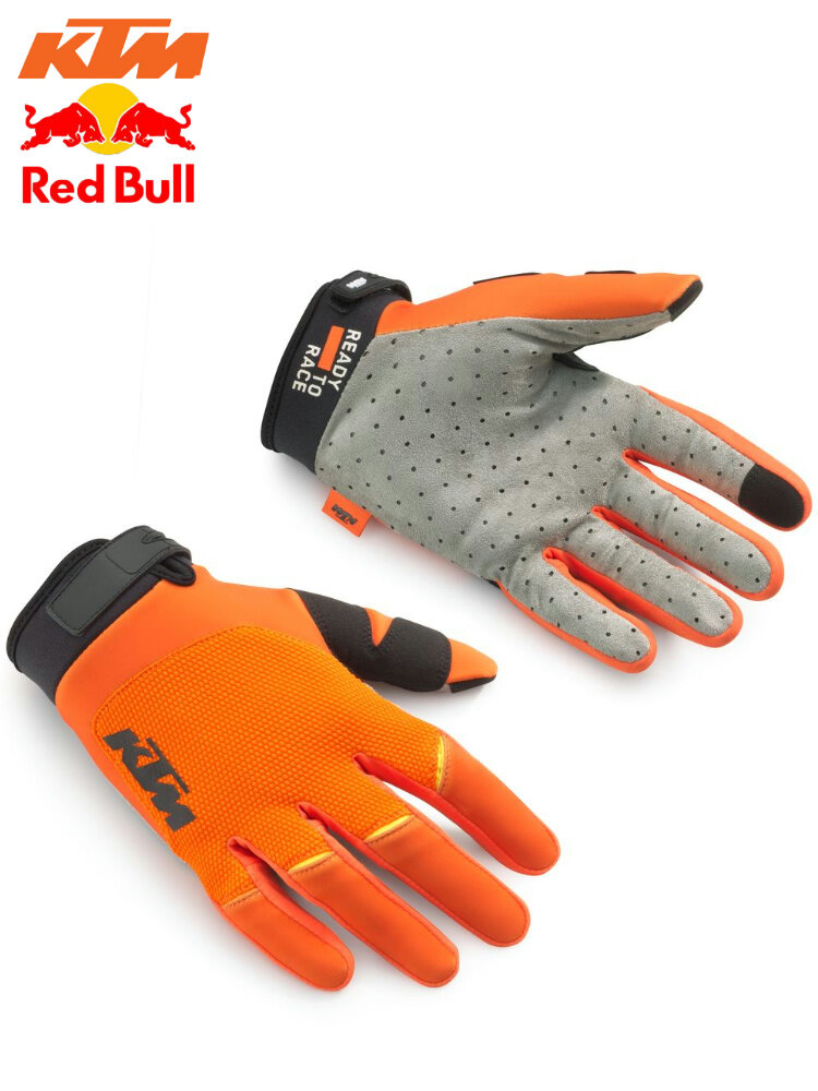 KTM Red Bull Летние мотоциклетные перчатки KINI Moto Mtb MX DH XC ktm gloves red bull, текстильные, мужские, воздухопроницаемость, сенсорные, лето, перчатки, INT, L, оранжевая, L, ktmbk