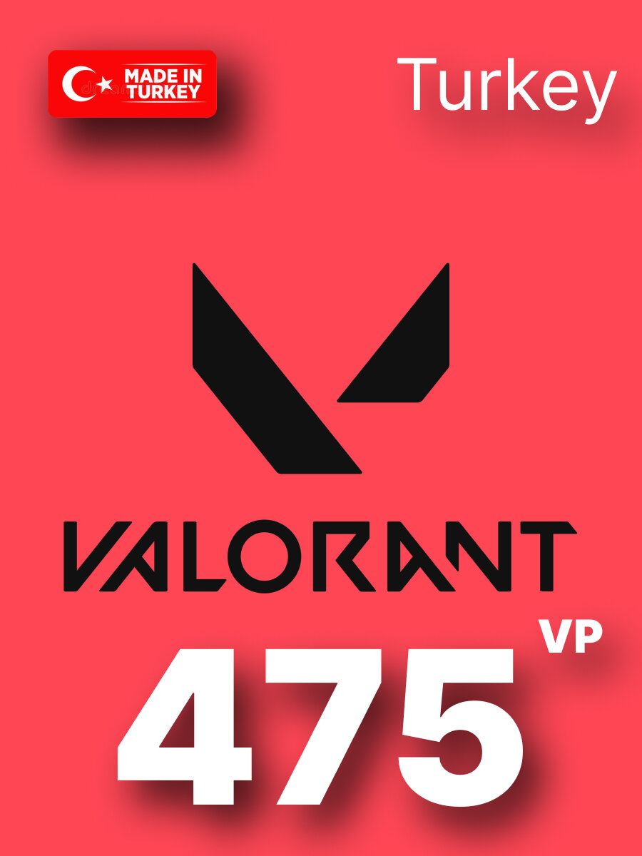 Пополнение счета Valorant на 475 Points (VP) для Турции / Код активации Поинты VP / Подарочная карта Валорант