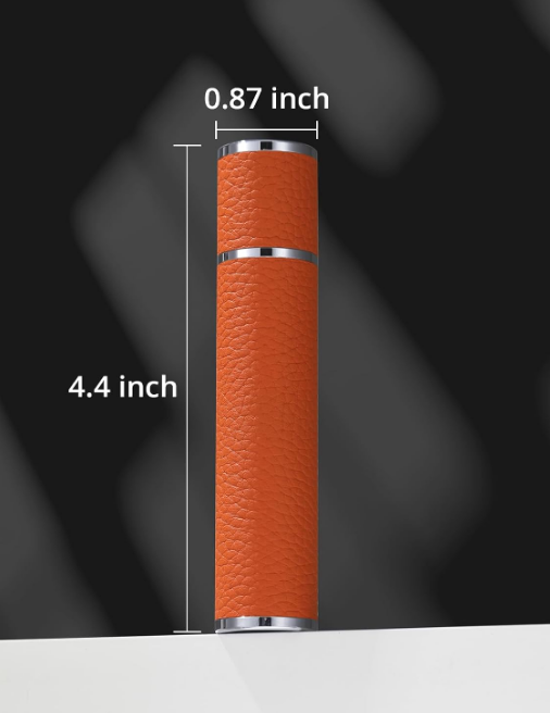 PSXCYB010Orange, роскошный флакон духов объемом 10 мл, портативный флакон духов, герметичный многоразовый флакон духов из магнитной кожи, распылитель духов для одеколона, дорожный мини-флакон духов, утолщенный стеклянный флакон дорожный флакон-распылитель