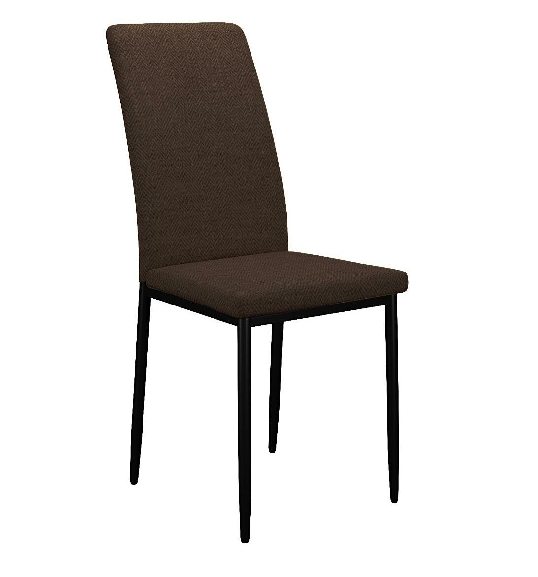 Комплект 2 шт. Стул для кухни DikLine 272 микровелюр шоколадный, ножки черные