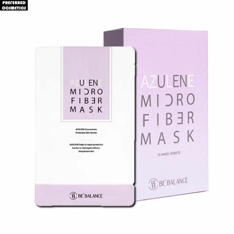 Маска из микрофибры с азуленом BE' BALANCE (для ухода от морщин), 30 г х 10
