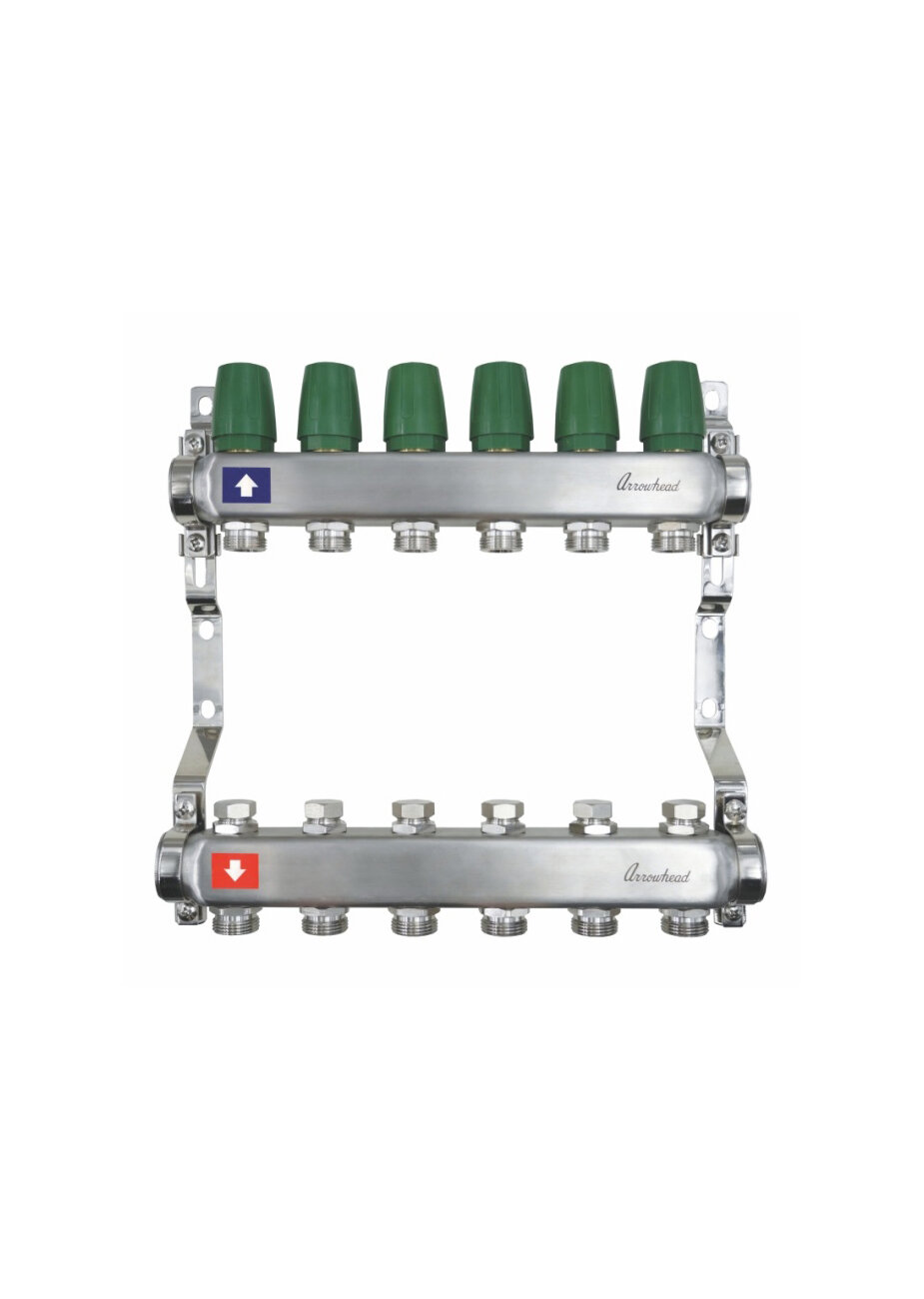 Коллектор Arrowhead из нержавеющей стали 6 выходов без расходомеров (CS-300-06)