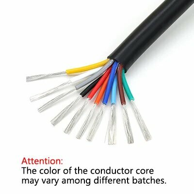 Многожильный провод UL2464 черный 2-10 м 22AWG, 10 Cores, 5 meters