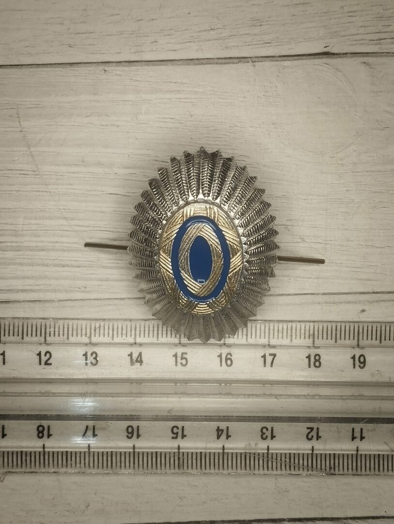 Кокарда казаки офицерская синий кант