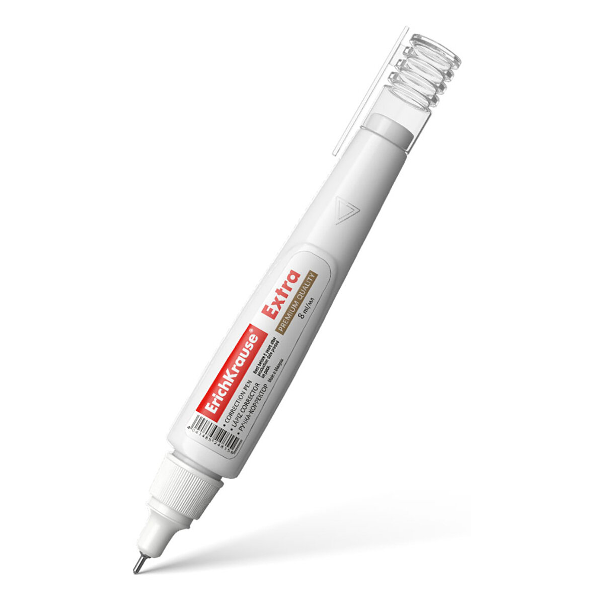 ErichKrause Ручка-коректор Extra 8 мл 24815-YT34 для точной коррекции текста на бумаге