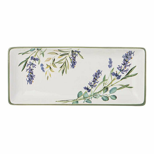 Agness Лаванда - керамическое блюдо 28×12×3 см, сервировка стола, 358-2141-ZH34
