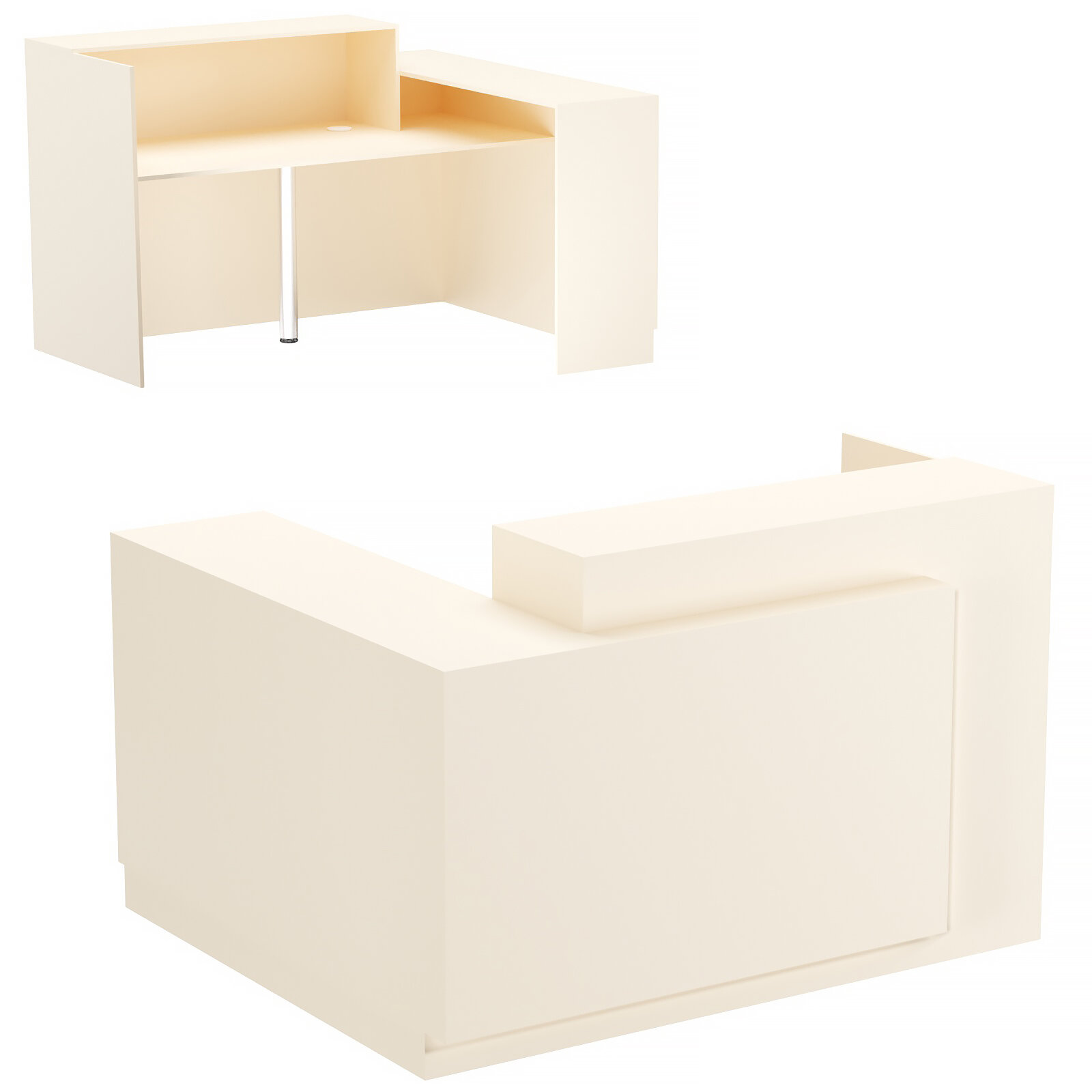 Стойка ресепшен верона №3А, Крем Вайс