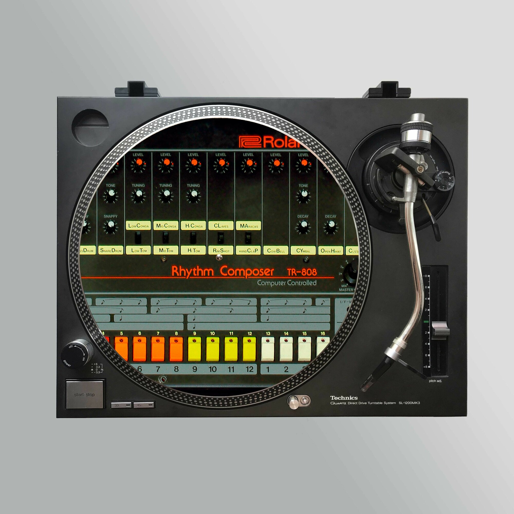 Слипмат TR808 фетровый, мат для для винилового проигрывателя - 297мм