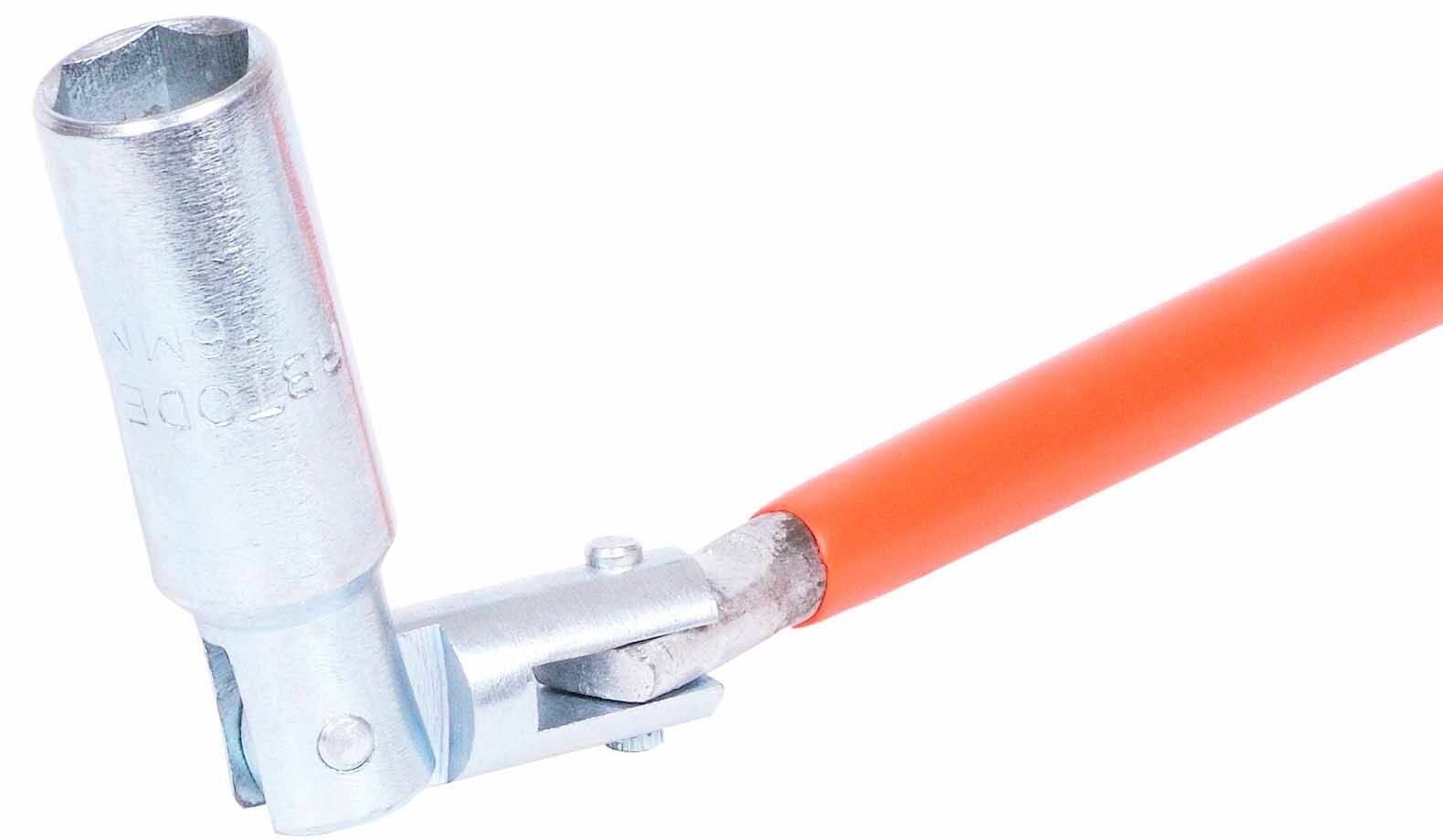 Ключ свечной на 16мм L- 500мм, свечник карданный автомобильный 34165 Автодело