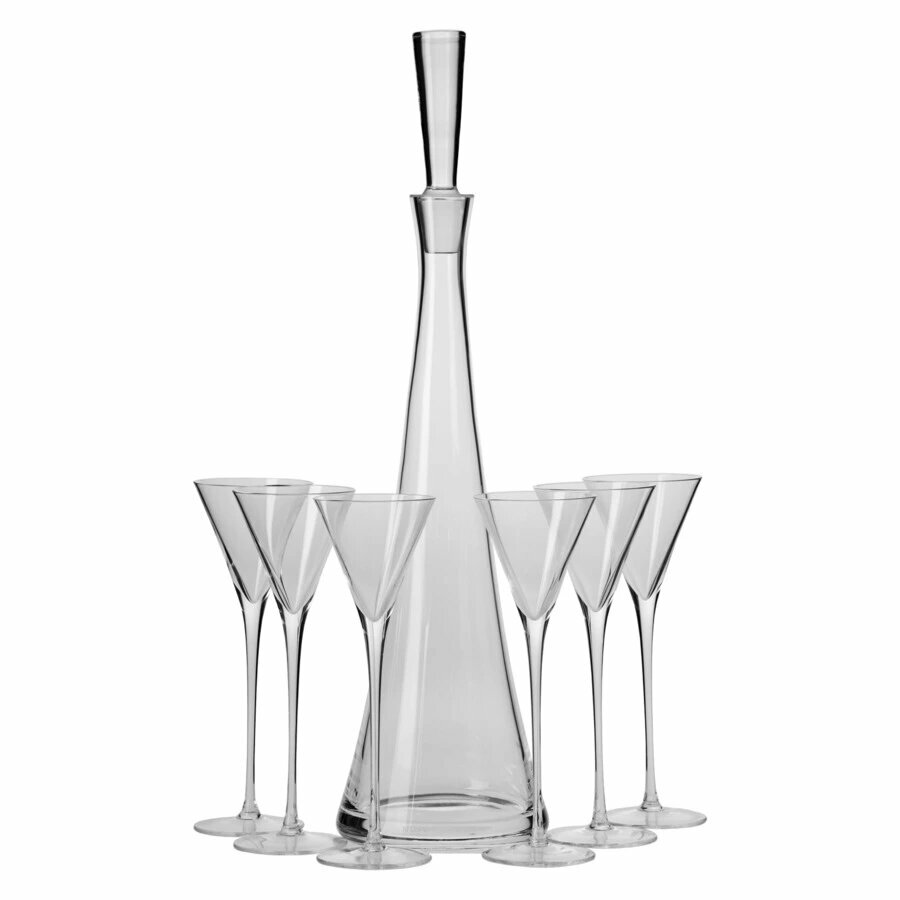 Набор Krosno Империя 7 предметов, графин 700 мл, рюмка 50 мл, стекло, п/к