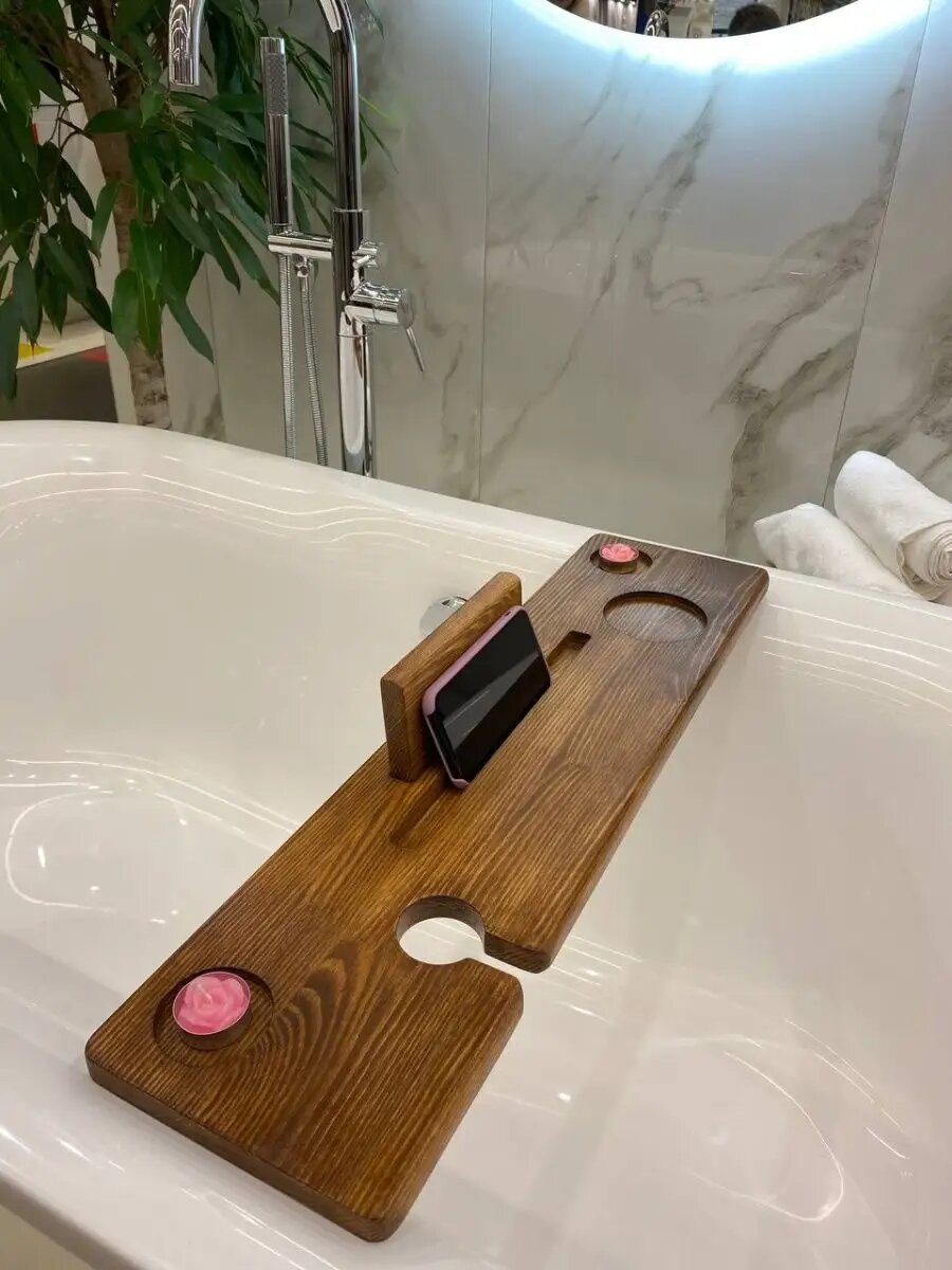 Полка для ванной комнаты, полочка винный столик на ванну