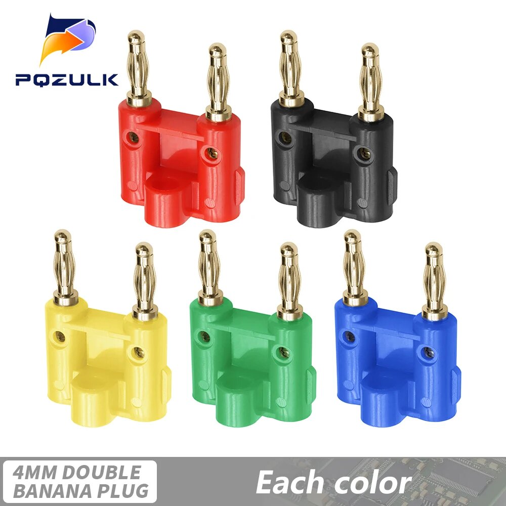 2/5 шт. золотистые разъемы бананы PQZULK 4 мм 5PCS, Gold colours