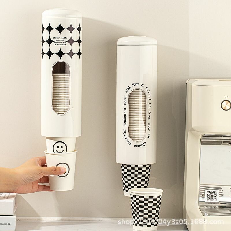 Одноразовый подстаканник без перфорации, простой диспенсер для пластиковых чашек, настенный диспенсер для воды, бытовая стойка для хранения бумажных стаканчиков для кофе