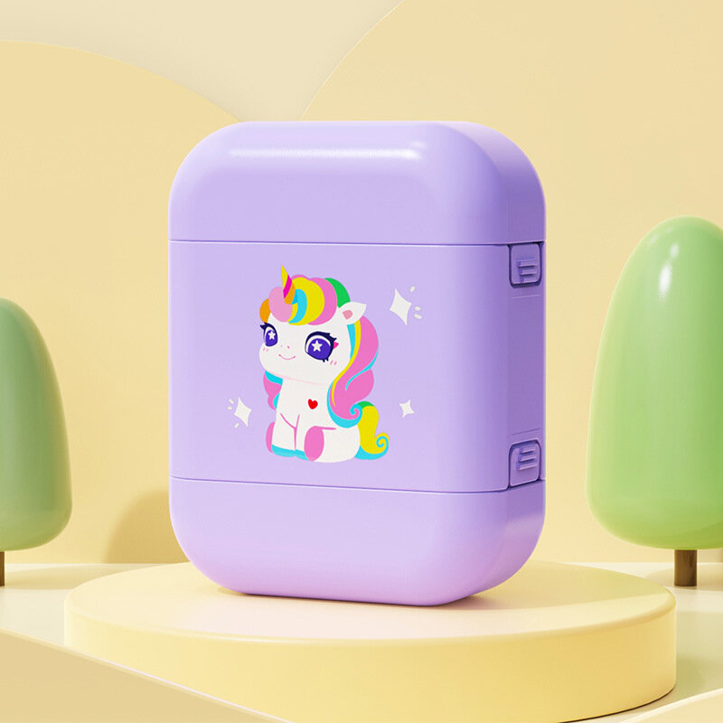 Печать на одежде "Двусторонний единорог", водонепроницаемая, не выцветает, фиолетовая