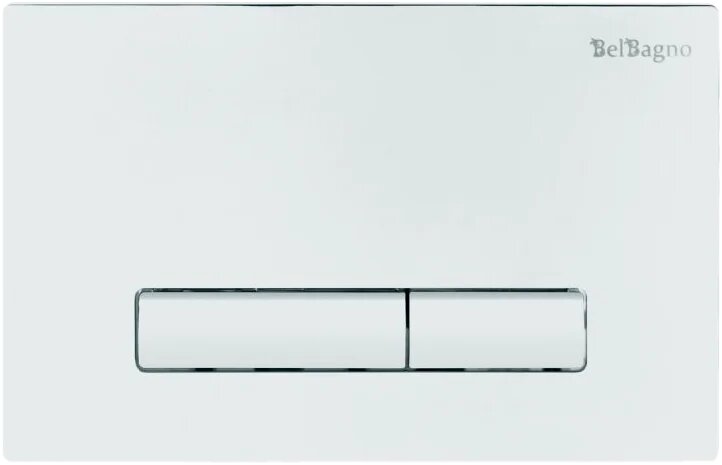 Кнопка смыва для унитаза BelBagno Genova BB018-GV-BIANCO белая, глянцевая, кнопка для инсталляции, двойной смыв