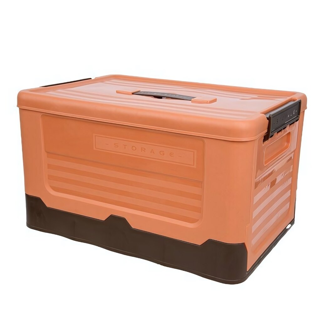 Короб пластиковый складной "Пазл", оранжевый, 400х280х230мм, с ручками