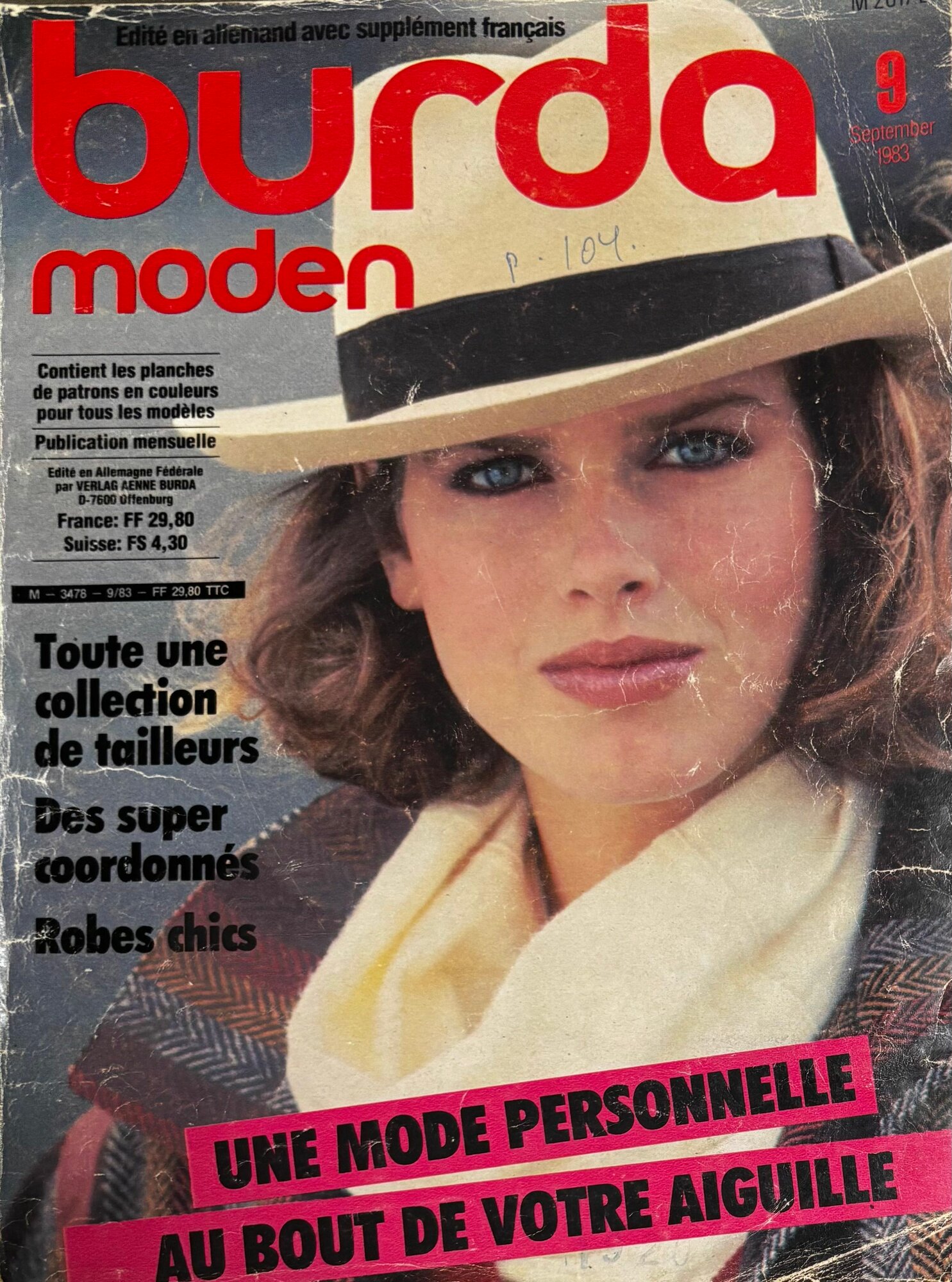 Журнал Бурда (Burda Style) № 9 1983 # 83 У