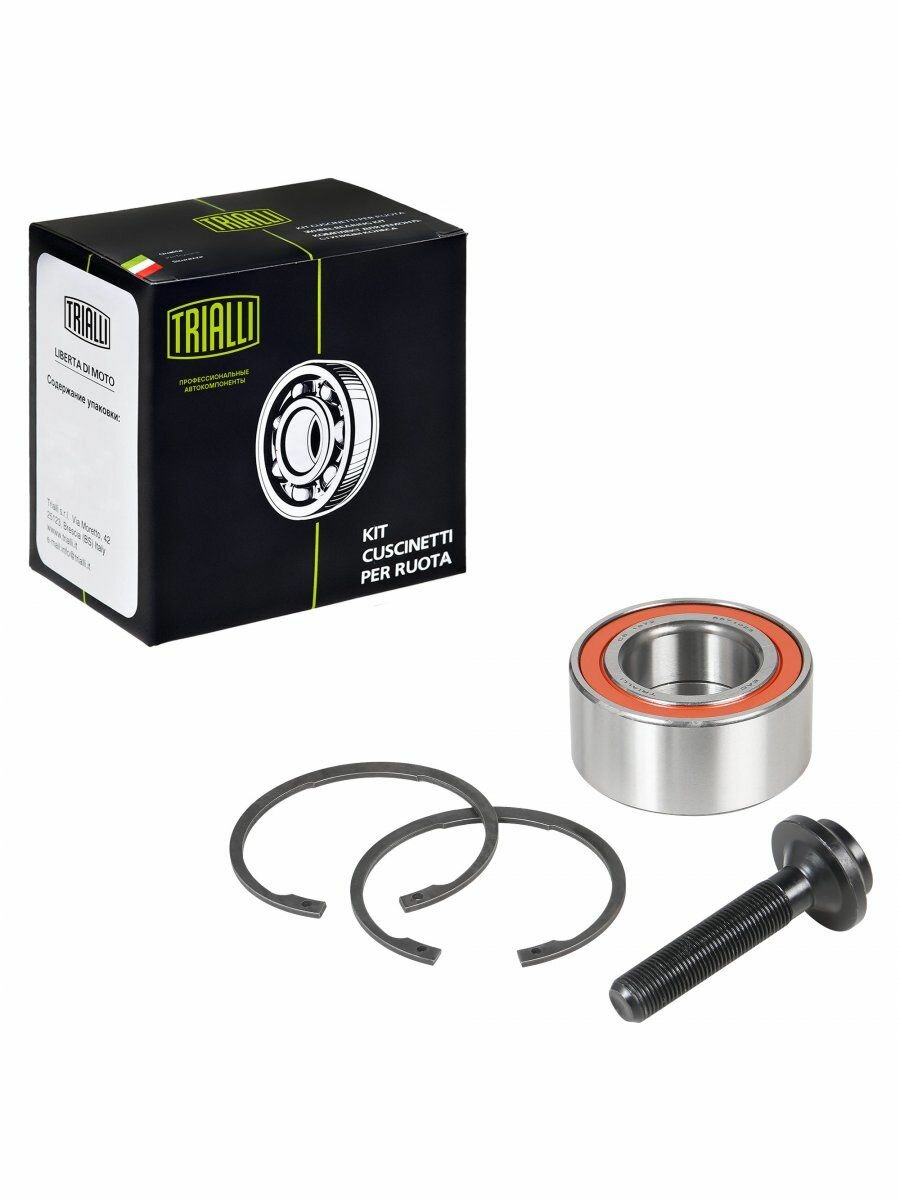 Подшипник ступицы для а/м VW Passat B5 (96-) перед. 82мм (кмпл: подш./винт/кольцо) (CS 1872), TRIALLI CS1872