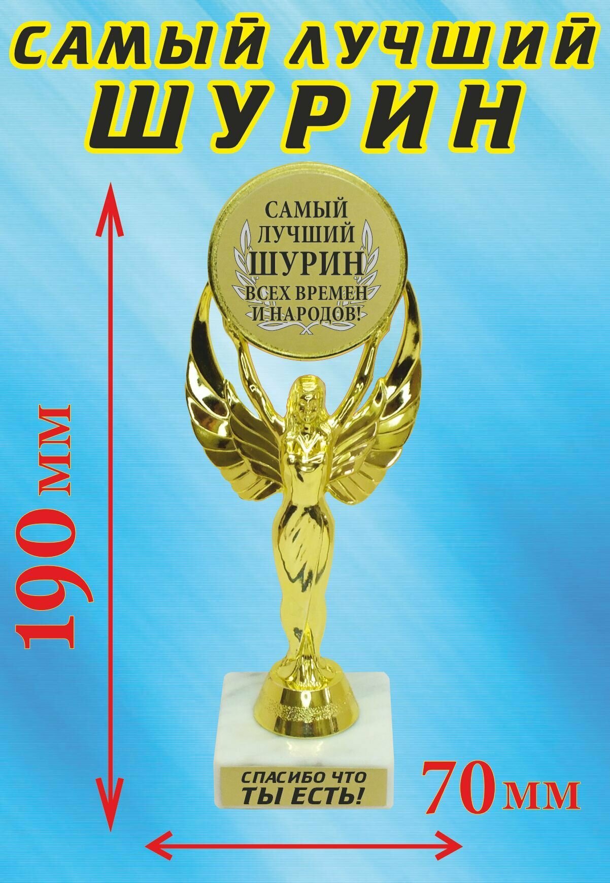 Кубок подарочный Ника " Самый лучший шурин ".