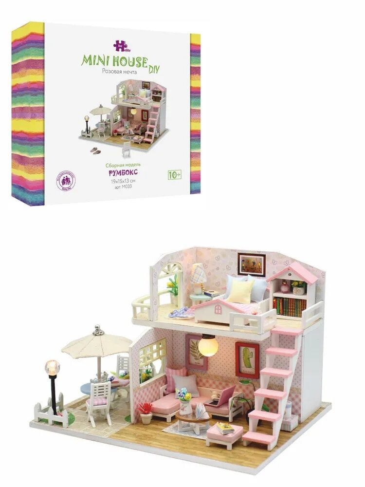 Румбокс. Интерьерный конструктор Hobby Day. Розовая мечта, M033. Полностью русифицировано.