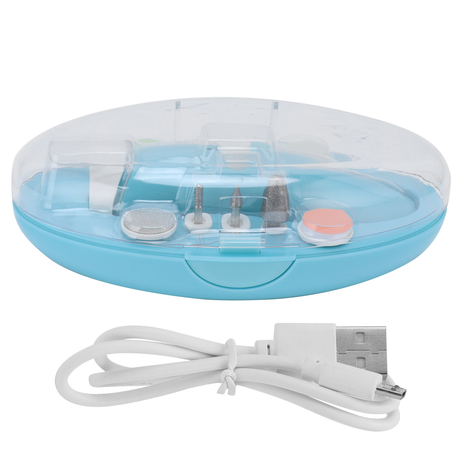 Детская пилочка для ногтей, электрический триммер для ногтей, щипчики для ногтей для малышей CareLight Blue