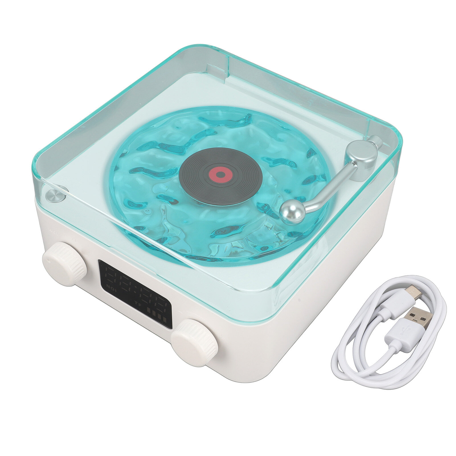 Waves Player беспроводной компактный стереозвук с подсветкой креативный подарок портативный винтажный динамик для сна расслабляющий белый