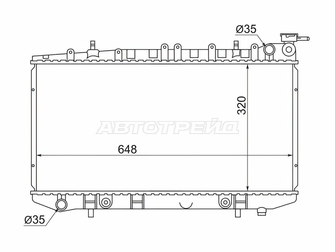 Радиатор охлаждения двигателя для Ниссан Альмера, Пульсар, Санни, Сентра арт NS000114 SAT