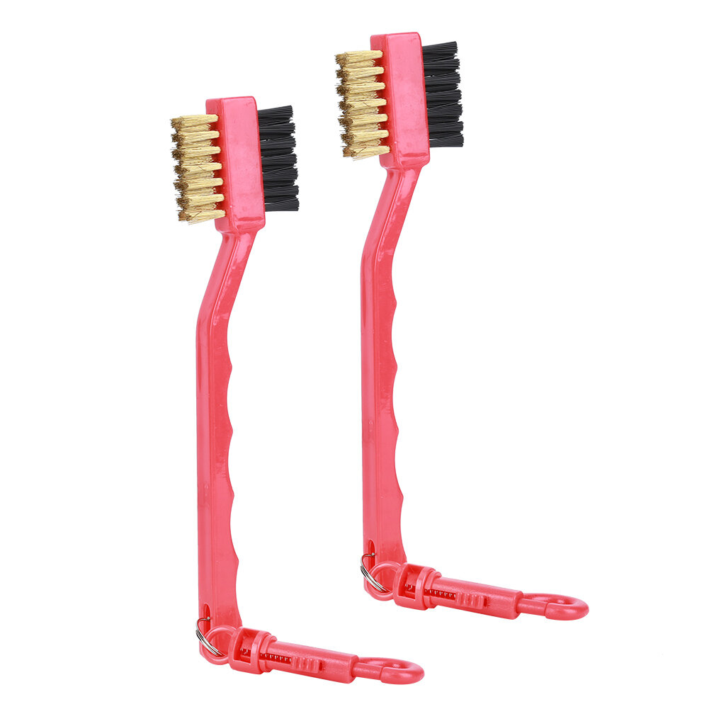2pcs Golf Club очиститель двухсторонних пластиковых щетков с двойными щетинками для очистки