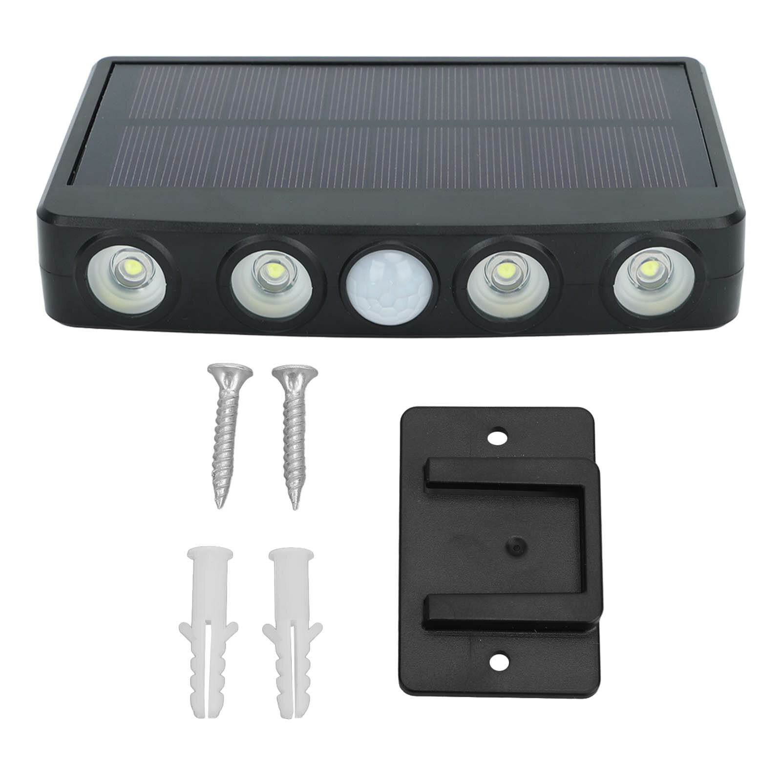 Солнечные фонари для забора, 3 режима освещения, датчик движения, охранные фонари IP44, водонепроницаемые, на солнечной энергии для сада, белый свет