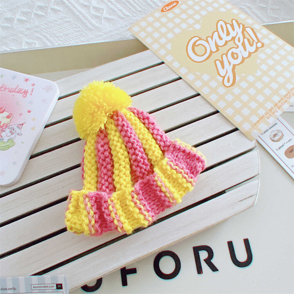 Шерстяная шапка для куклы Лабубу 15см, без куклы