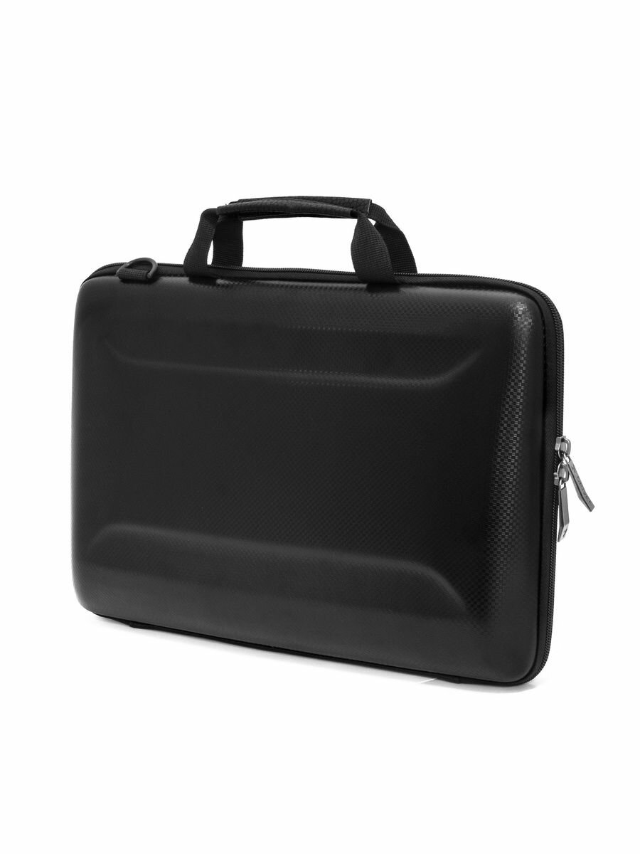Портфель Driver PB17, каркасный, для ноутбука, черный, плечевой ремень