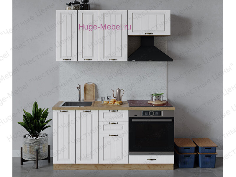 Белая кухня 160 см "Мария" Huge Mebel . Ширина 1600. Кухонные гарнитуры