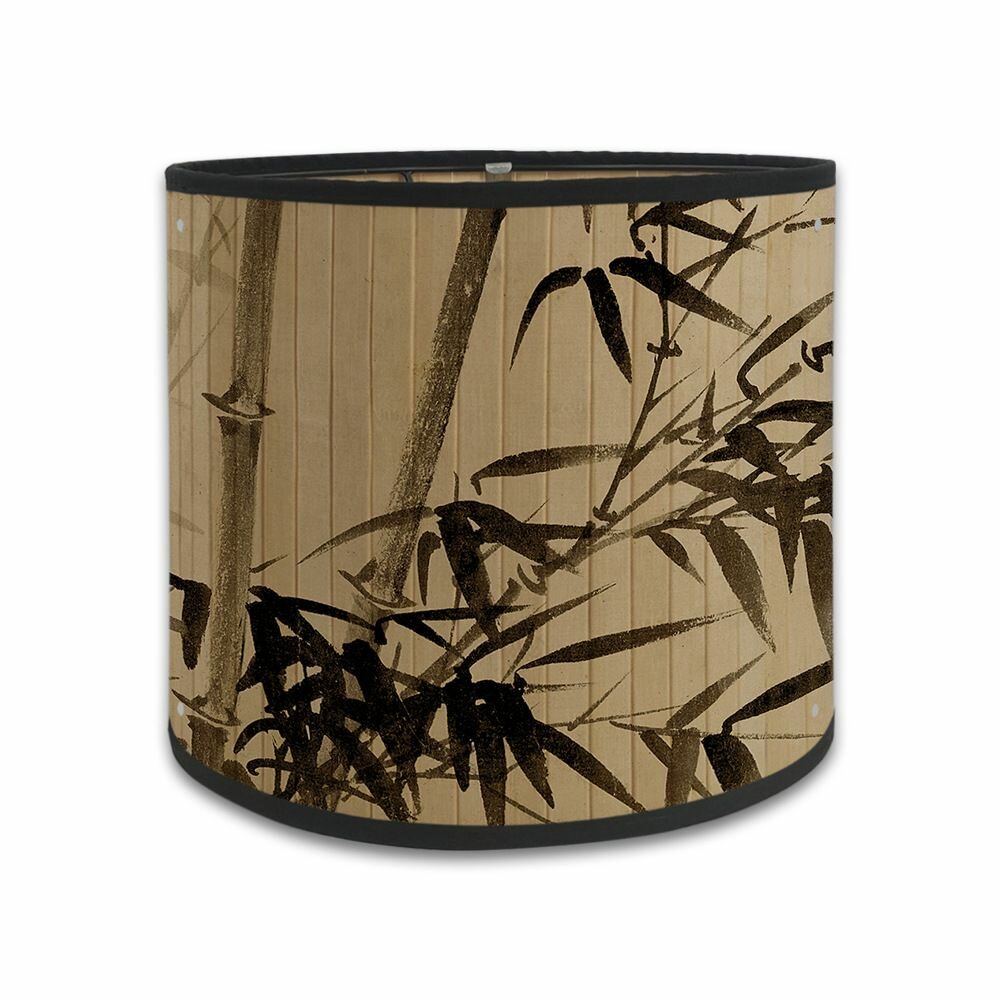 Барабанный абажур для настольной лампы торшера люстры, винтажный с рисунком птиц, сменный плафон, размер 30x30x30 см