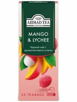 Чай чёрный Манго и Личи 25пак*4 шт
