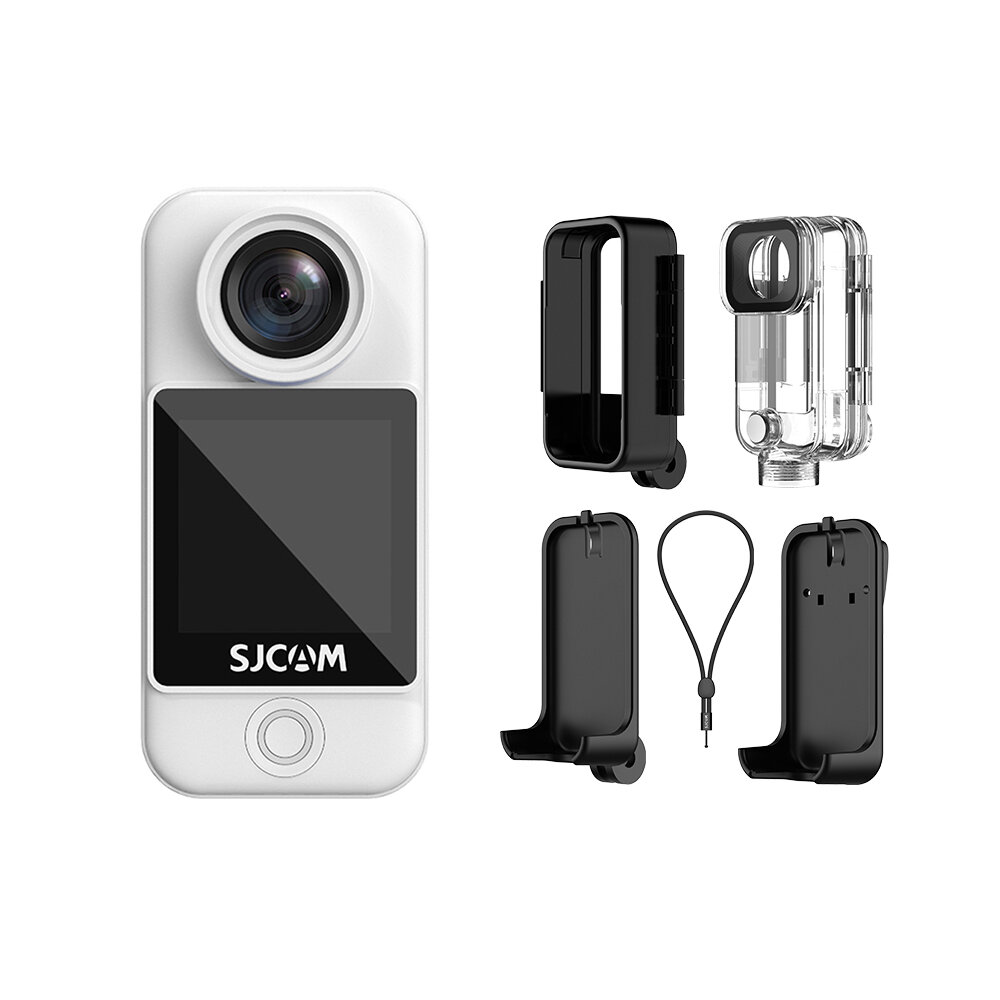 Камера для экшена SJCAM C300 Pocket 4K 30FPS с WiFi 5G/2.4G, экраном сенсорным 1.33 дюйма, объективом широкопольным 154°, стабилизацией 6-осевым гироскопом, водонепроницаемостью 30м и съемной батарейкой