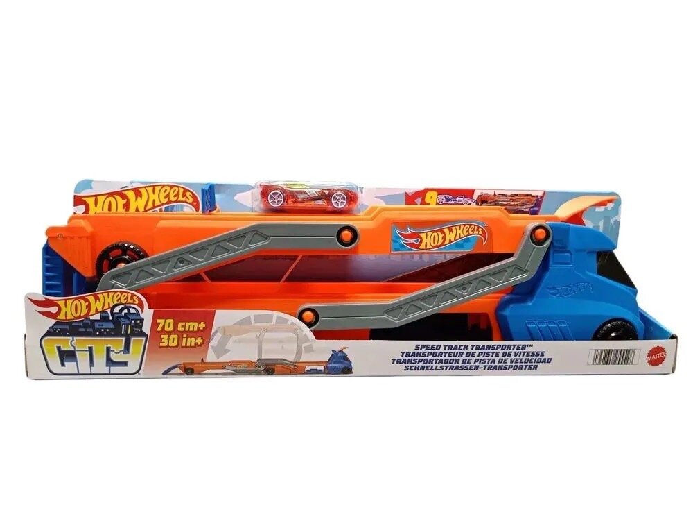 Грузовой автомобильный транспортер Hot Wheels Трек с рампой, HYT83 Тransforming Hauler - Ramp, 1:64