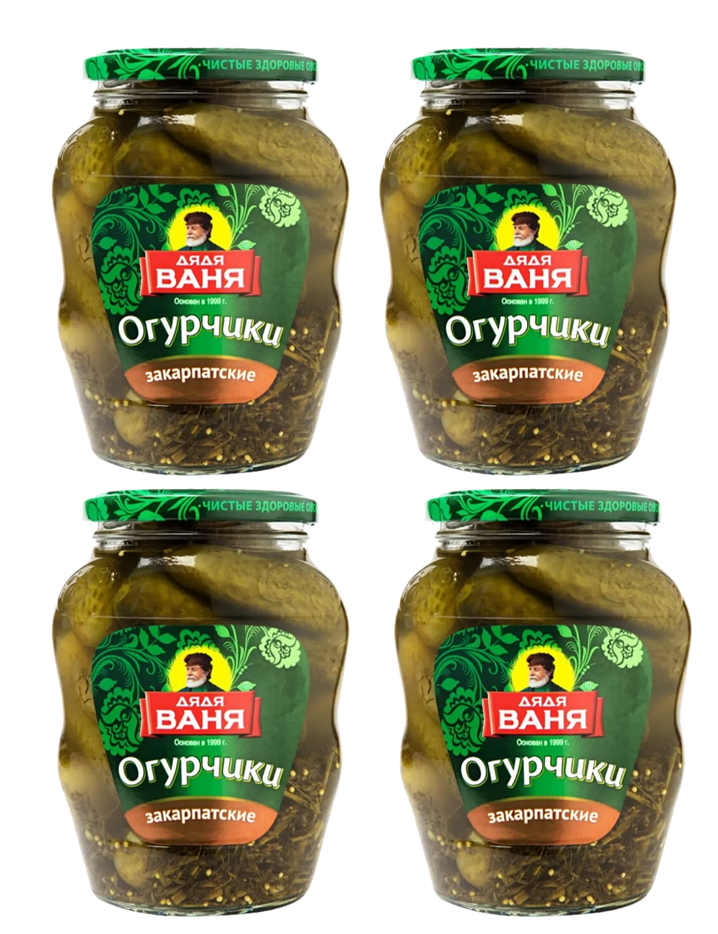 Огурцы Дядя Ваня маринованные Закарпатские, 680 г 4 шт