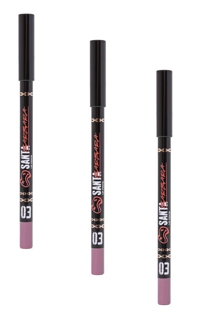 Гелевый карандаш для губ Beauty Bomb Santa Barbara, 03 Lockridge лиловый, 1.4 г 3шт