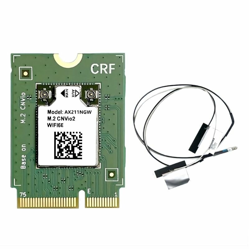 Беспроводной модем, Двухдиапазонная беспроводная сетевая карта AX211 NGW с сетевой картой 6E и внутренней антенной, 1 комплект