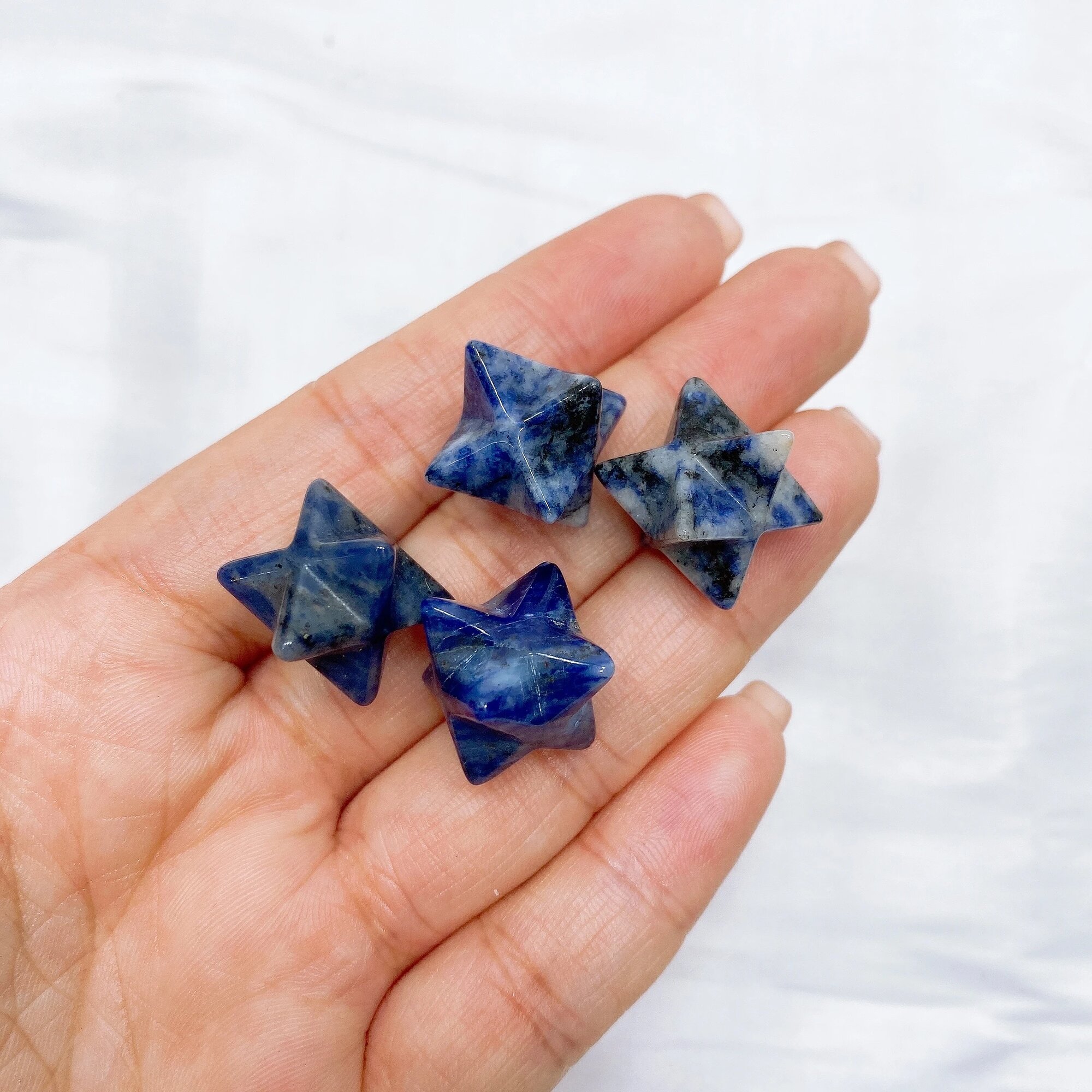 Натуральный кварцевый камень звезда меркаба Синий, 1PC, Sodalite