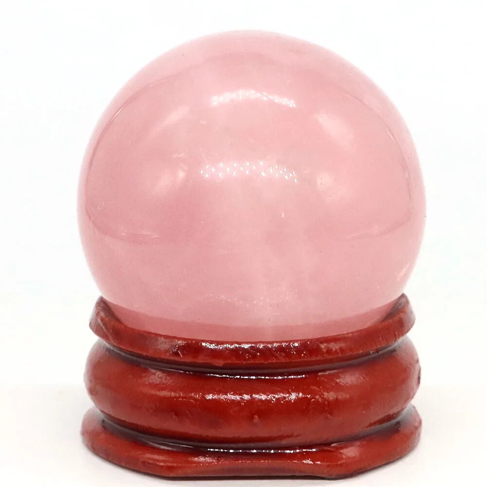 Хрустальный шар из натуральных камней 30 мм Розовый, 1 PC, Rose Quartz